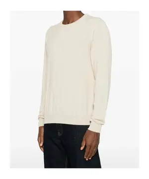 Fedeli Fine Knit Long-sleeved Sweater - Cream