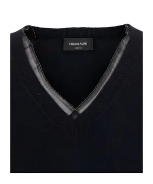 Fabiana Filippi V-neck Trim Jumper