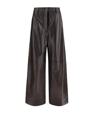 P.a.r.o.s.h Leather Casual Pants - Brown