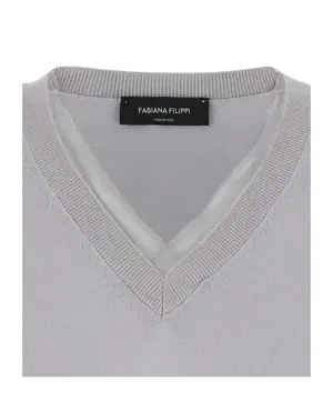 Fabiana Filippi Trim V-neck Jumper