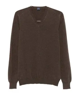 Fedeli Crew-neck Sweater - Brown