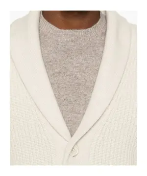 Fedeli Ribbed-knit Shawl-collar Cardigan