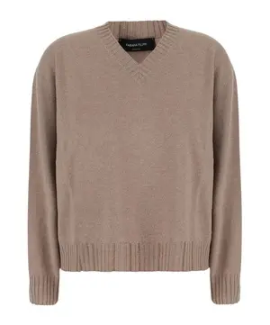 Fabiana Filippi Ribbed Hem Knitted Jumper - Beige