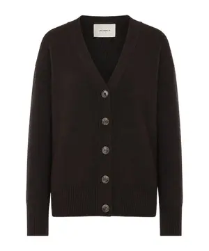 LISA YANG Long-sleeve V-neck Cardigan - Brown