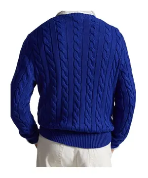 Polo Ralph Lauren Cable Knit Crewneck Sweater - Blue