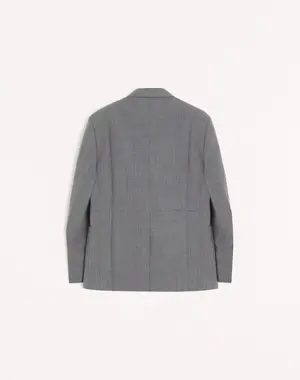 Valentino Garavani Double-breasted Jacket In Mouliné Wool With Pressed Crease