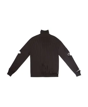 Balenciaga Creased Logo Turtleneck Pullover