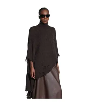 Balenciaga Creased Logo Turtleneck Pullover