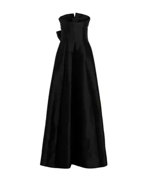Alberta Ferretti Bow-embellished Evening Gown