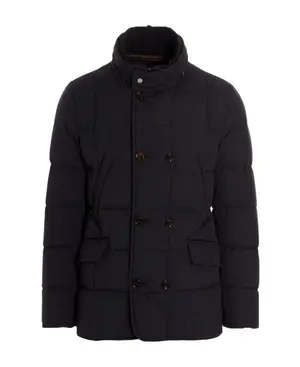 MOORER Logo Down Jacket - Black
