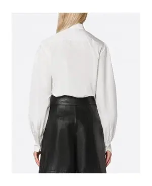 Alberta Ferretti Logo Bow Long-sleeved Shirt