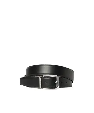 Zegna Reversible Leather Belt - Black