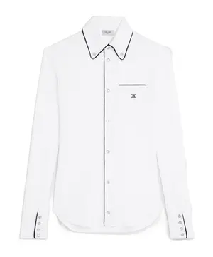 Celine Shirt In Cotton Jersey - White/black