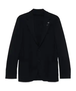 LARDINI Patch-pocket Blazer - Black