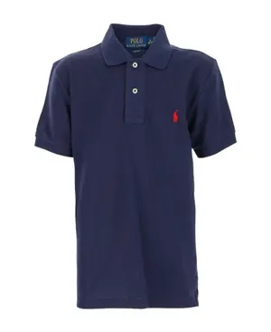 Polo Ralph Lauren Polo Shirt With Lapel Short Sleeve - Blue