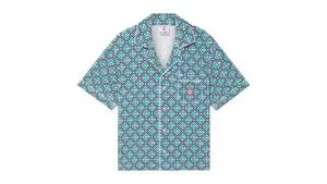 Casablanca Monogram Towelling Short Sleeve Shirt - Turquoise