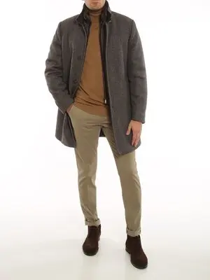 MOORER High Collar Long Sleeve Down Coat