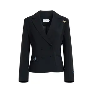 THE GT ATELIER Embellished Double Breasted Blazer