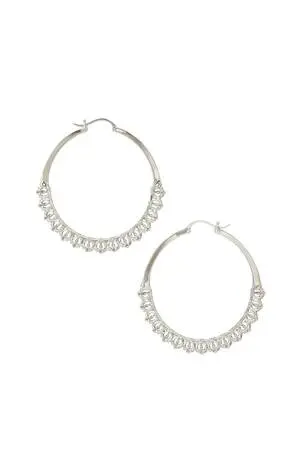 ASTOR & ORION Calla Art Nouveau Hoops Medium - Silver