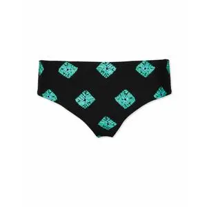 PAR Y ESCALA SL Agus Print High-waisted Brazilian Bikini Bottom - Black