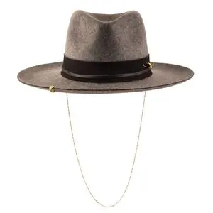 SHADED THE LABEL Kynance Wool Fedora Hat With Sterling Silver Jewellery - Grey