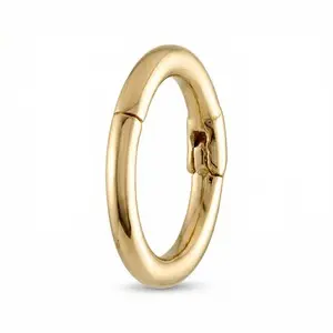 Zahav Jewelry 10k Solid 18g Minimalist Clicker Hoop - Gold