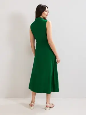 PHASE EIGHT Sculpted Tie-waist Midi Shirt Dress