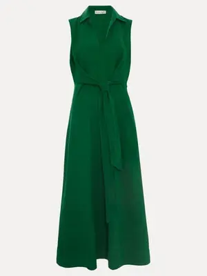 PHASE EIGHT Sculpted Tie-waist Midi Shirt Dress