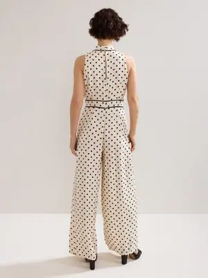 PHASE EIGHT Marilee High-neck Pleated Front Jumpsuit