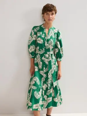 PHASE EIGHT Louisa Mandarin Collar Midi Shirt Dress