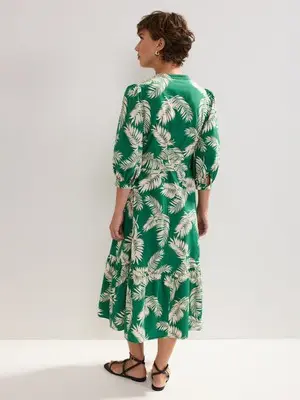 PHASE EIGHT Louisa Mandarin Collar Midi Shirt Dress