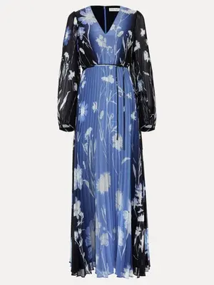 PHASE EIGHT Annie Pleated Floral Maxi Dress