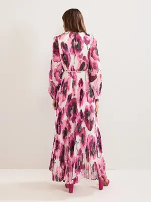 PHASE EIGHT Natalia Floral Pleated Maxi Dress