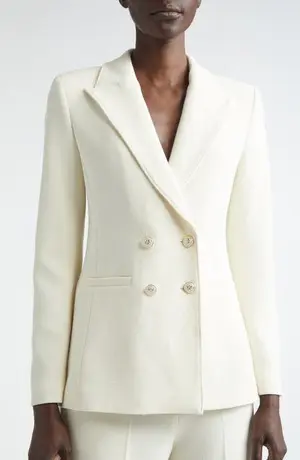 St. John Palais Stretch Double-breasted Blazer