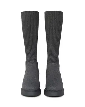 BELLE & BLOOM Tokyo Lights Rib Sock Boot - Grey