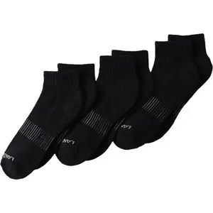 LANDS' END 3-pack Sport Quarter Socks - Black
