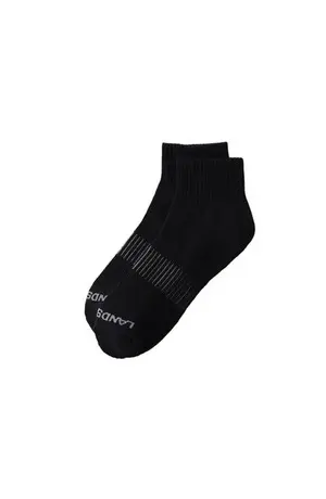 LANDS' END 3-pack Sport Quarter Socks - Black