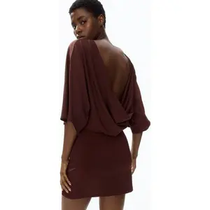 H&M Cape-sleeved Low-back Dress