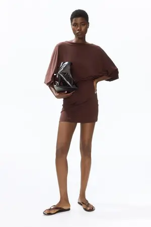H&M Cape-sleeved Low-back Dress
