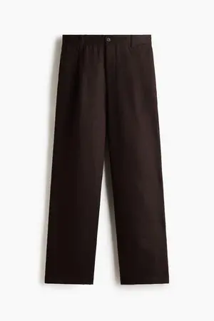 H&M Relaxed-fit Linen-blend Wide-leg Pants