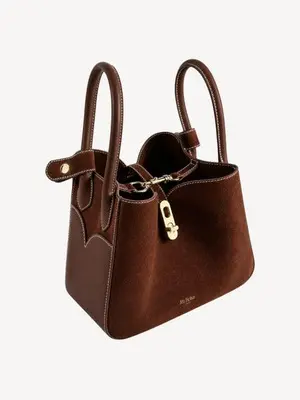 MI BOLSA LONDON Genuine Suede Leather Shoulder Bag
