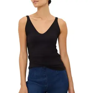 NIC+ZOE V-neck Tank Top - Black Onyx