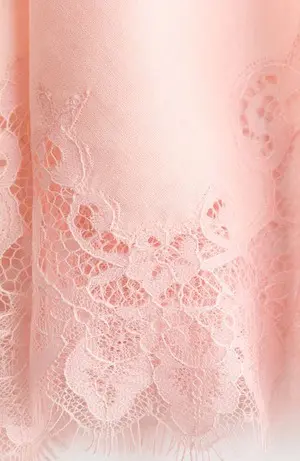 H&M Lace-trimmed Ramie Skirt