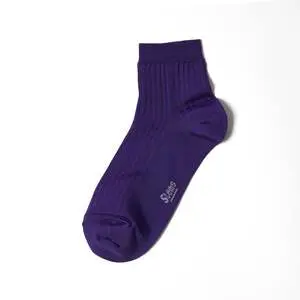 STEMS Stems Silky Ribbed Quarter Socks Violet