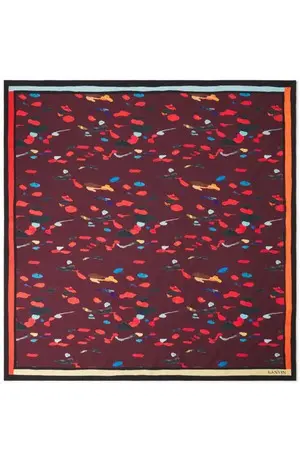 LANVIN Drop Color Silk Scarf - Garnet