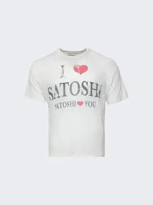 SATOSHI NAKAMOTO I Love Satoshi Tee - White