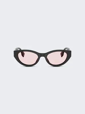 Fendi Lettering Sunglases Shiny And Violet Lenses