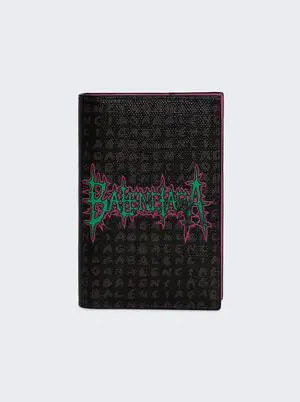 Balenciaga Snob Passport Holder And Metal Grass - Black