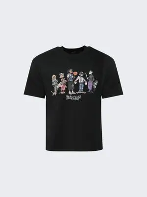 NAHMIAS Cartoon Warning Boxy Tee Aged