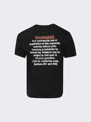 NAHMIAS Cartoon Warning Boxy Tee Aged
